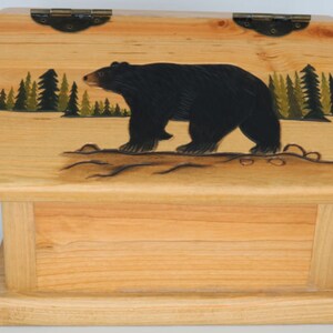 Handmade Bear Wooden Storage Box, Handcrafted Bear Wooden Storage Box ...