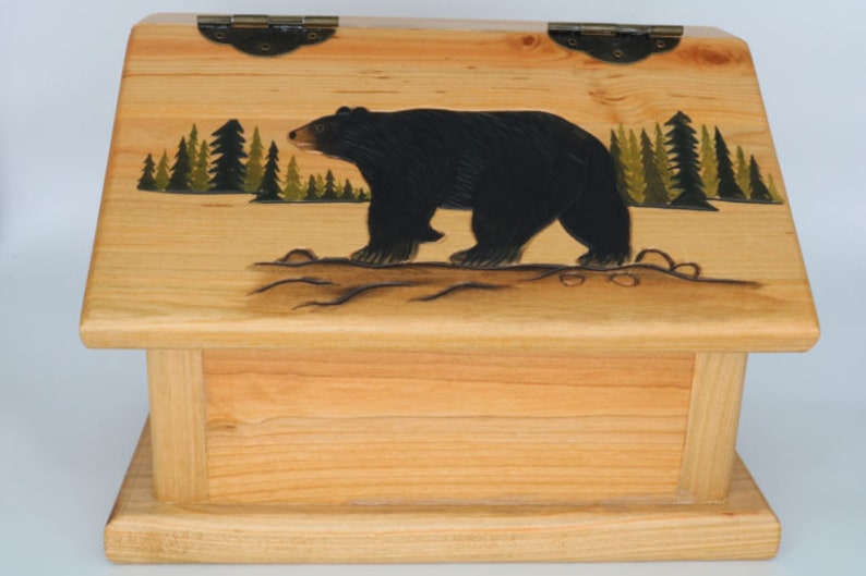 Handmade Bear Wooden Storage Box Handcrafted Bear Wooden - Etsy