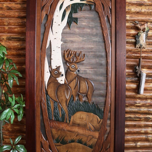 Elk Screen Door Handmade Screen Door Handcrafted Elk Screen - Etsy