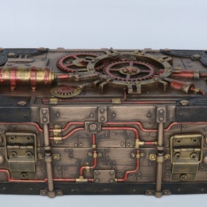 Handmade Steampunk Storage Box, Steampunk Jewelry Box, Retro Futuristic ...