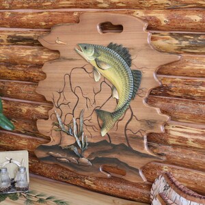 Bass Wood Wall Art, Bass Wood Art, Bass Intarsia Art, Bass Cabin Decor ...