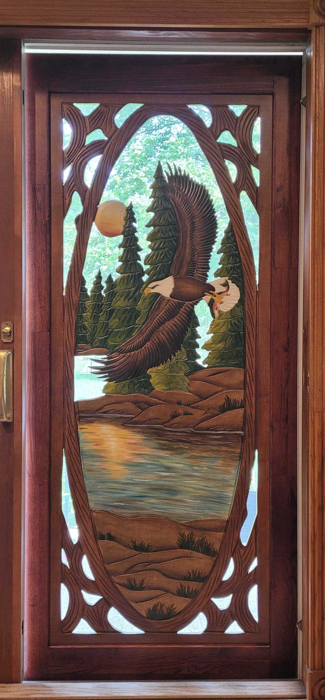 Eagle Screen Door Handmade Screen Door Handcrafted Eagle - Etsy