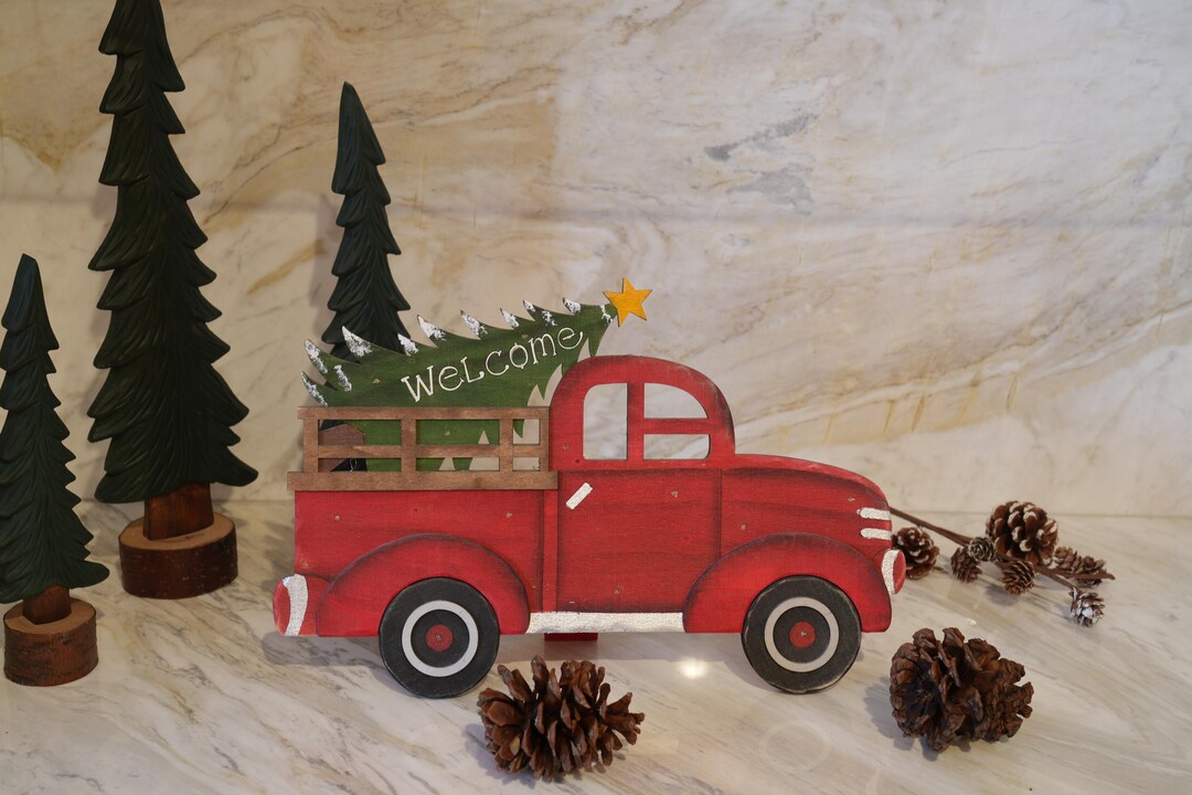 Handmade Christmas Truck, Christmas Decor, Holiday Decor, Handcrafted ...