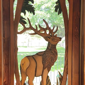 Elk Screen Door, Handmade Screen Door, Handcrafted Elk Screen Door, Elk ...