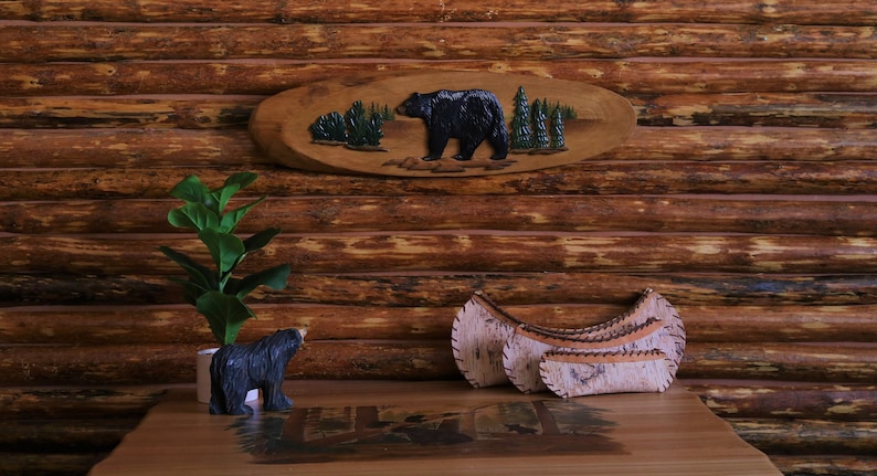 Bear Walking Intarsia Wood Wall Art Bear Walking Intarsia - Etsy