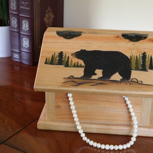 Handmade Bear Wooden Storage Box, Handcrafted Bear Wooden Storage Box ...