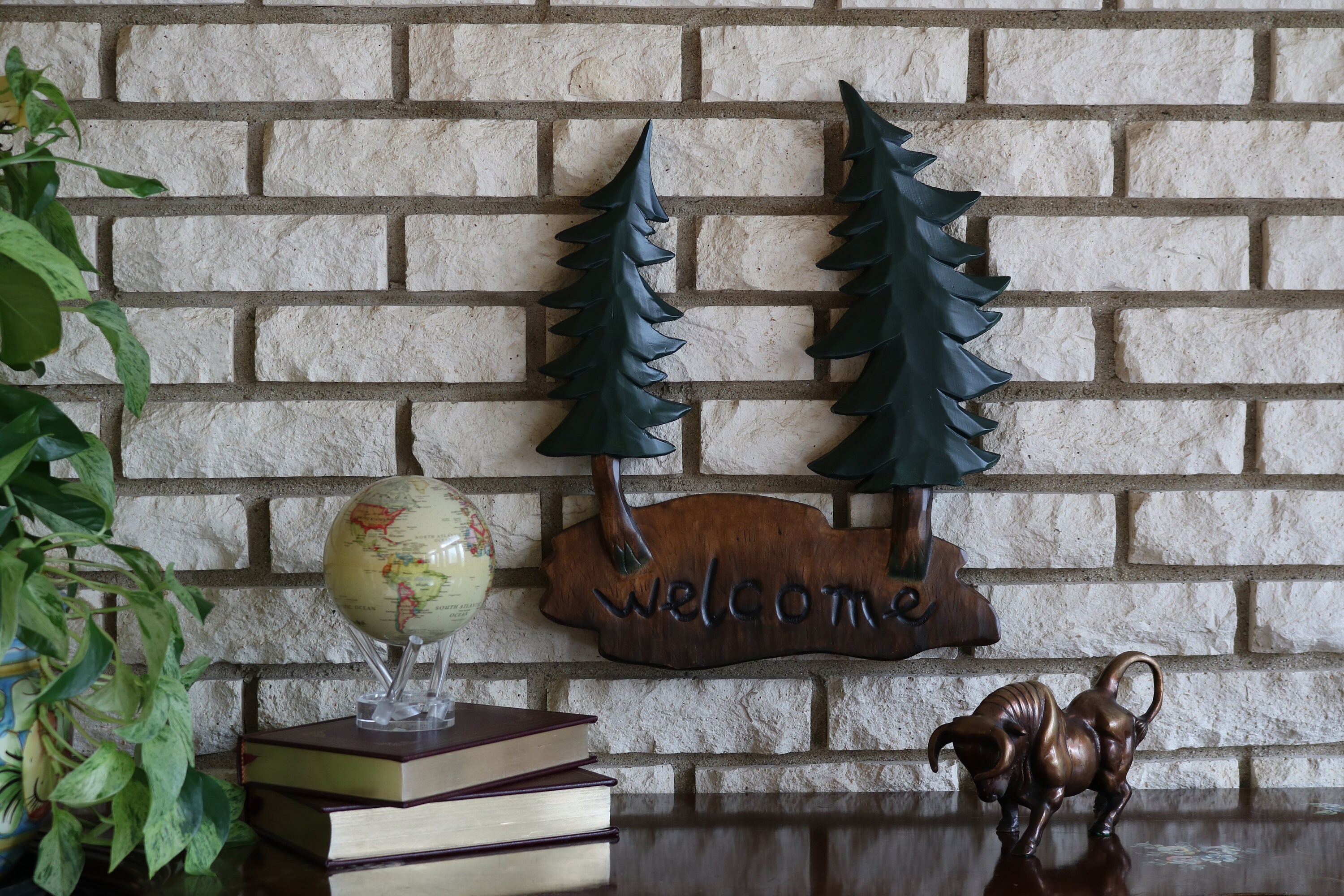 Welcome Pine Trees Wood Wall Art Welcome Pine Trees Wood Art | Etsy