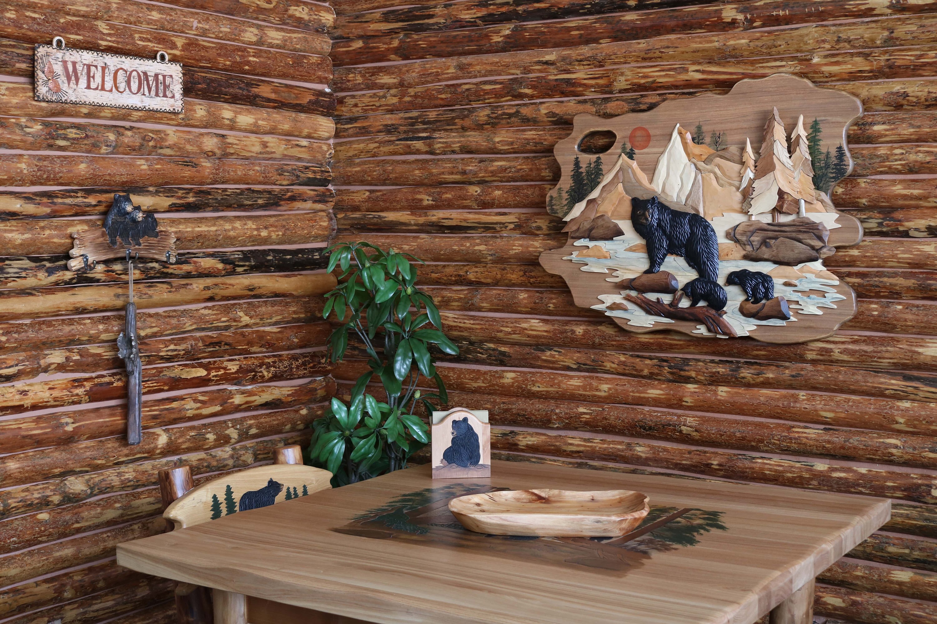 Bear Family in the River Intarsia Wood Wall Art Bear Family - Etsy