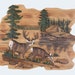 Deer Family Intarsia Wall Art, Deer Family Wood Art, Deer and Cabin ...