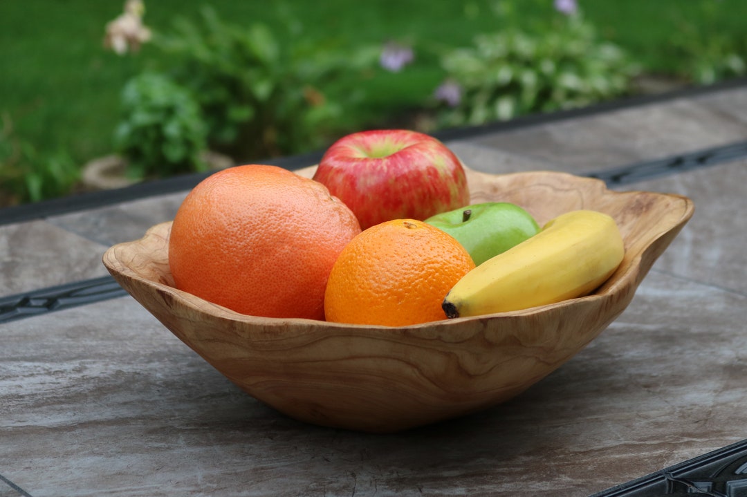 Medium Wooden Handmade Bowl, Medium Wooden Handcrafted Bowl, Medium ...