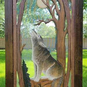 Wolf Screen Door, Wolf Pine Screen Door, Handmade Wolf Screen Door ...
