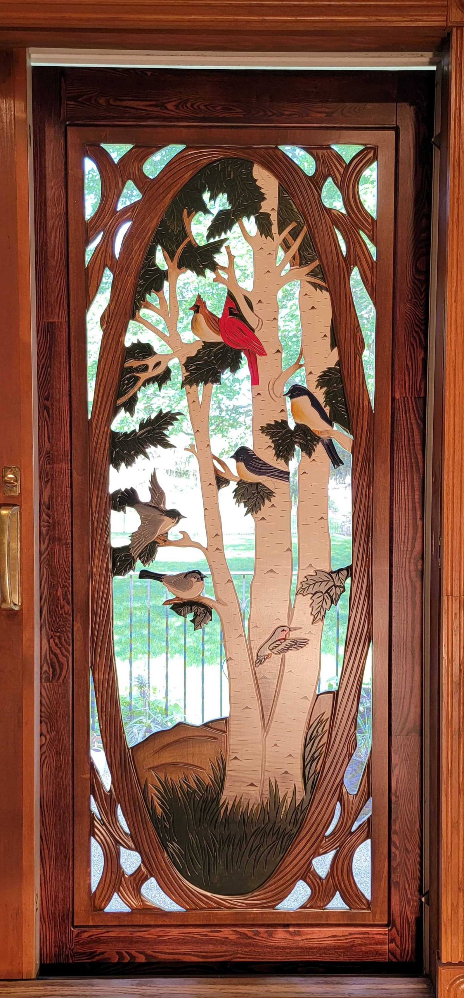 Bird Screen Door Bird Pine Screen Door Handmade Bird Screen - Etsy