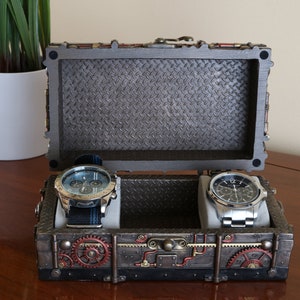 Handmade Steampunk Storage Box, Steampunk Jewelry Box, Retro Futuristic ...