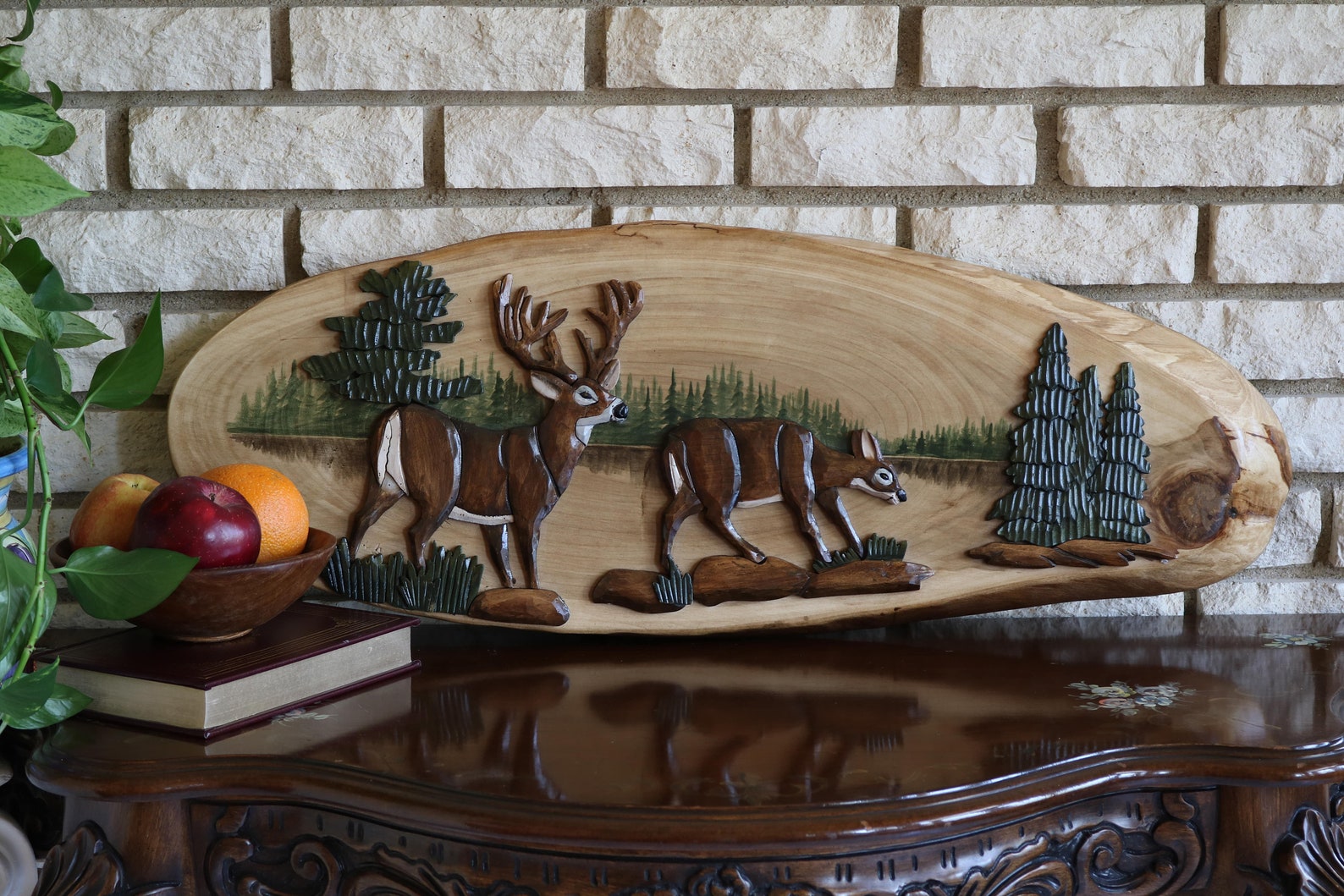 Deer Family Intarsia Wood Wall Art Deer Family Intarsia Wood - Etsy