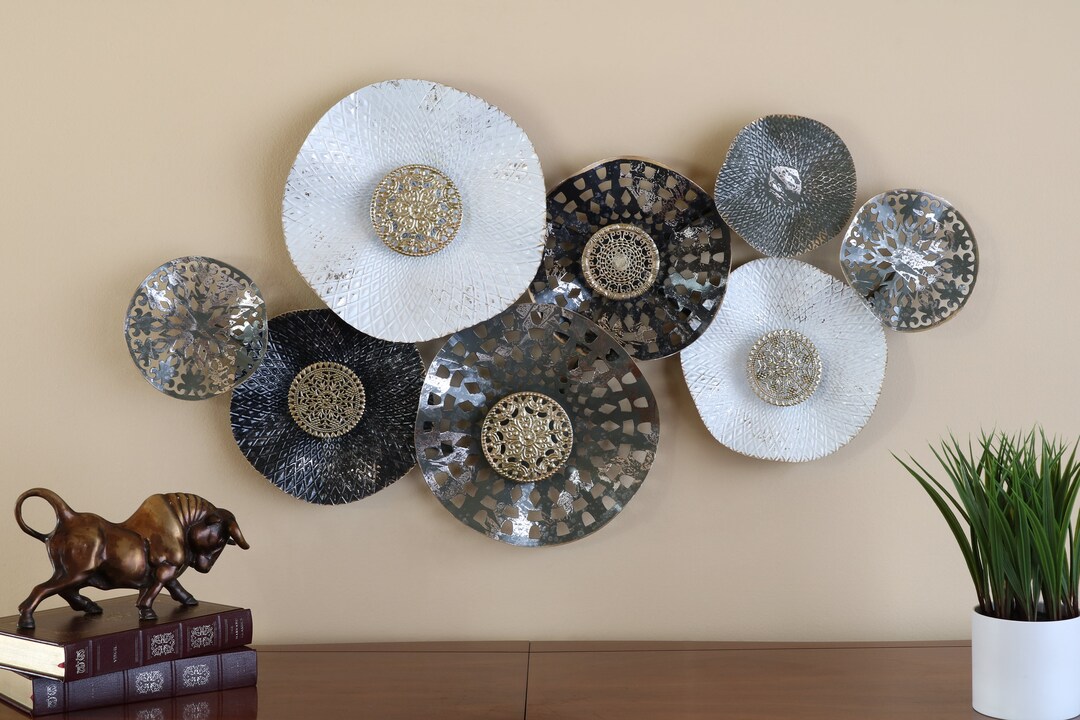 Metal Disc Pads Wall Accent, Metal Disc Pads Wall Décor, Metal Disc ...