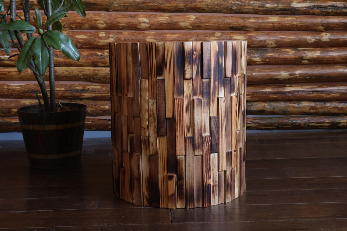 Bear Round Wooden End Table Bear Round End Table Bear Round - Etsy