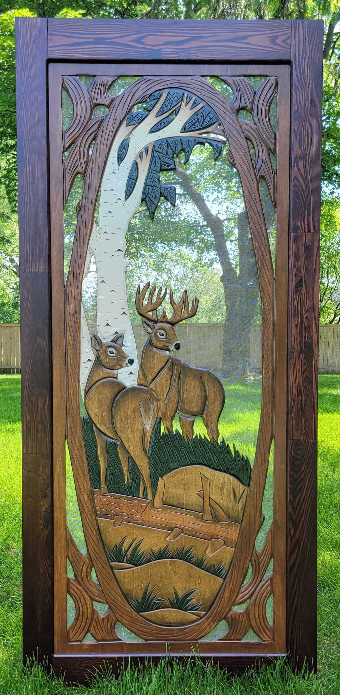 Deer Screen Door, Handmade Screen Door, Handcrafted Deer Screen Door ...