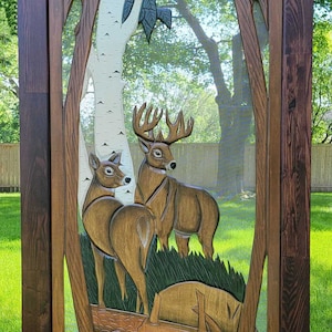 Deer Screen Door, Handmade Screen Door, Handcrafted Deer Screen Door ...