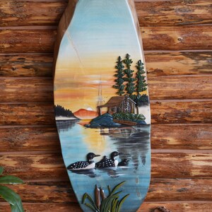 Loon Family Wood Wall Art, Loon Family Wood Art, Loon Family Intarsia ...