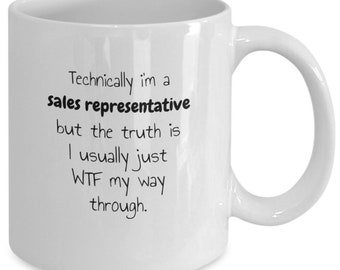Funny Sales Rep Mug - Etsy