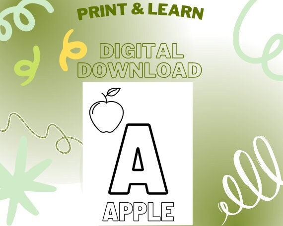 Abc Coloring Pages - Etsy