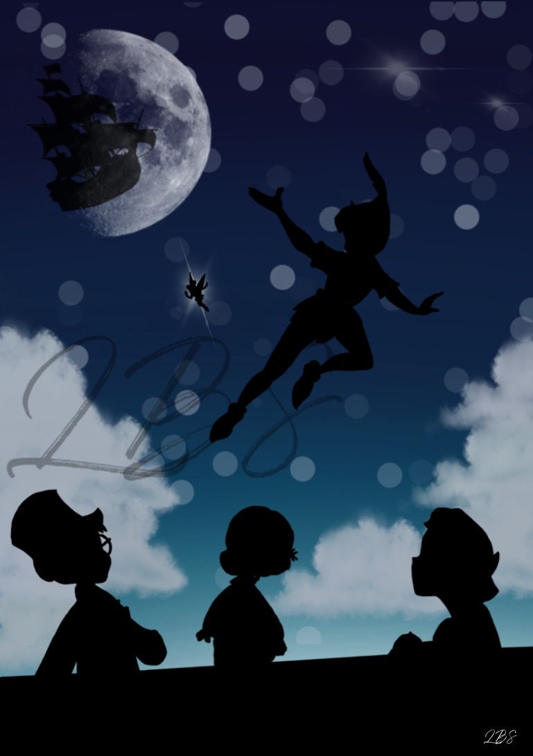 Peter Pan Fan Art Postcard Digital Download - Etsy