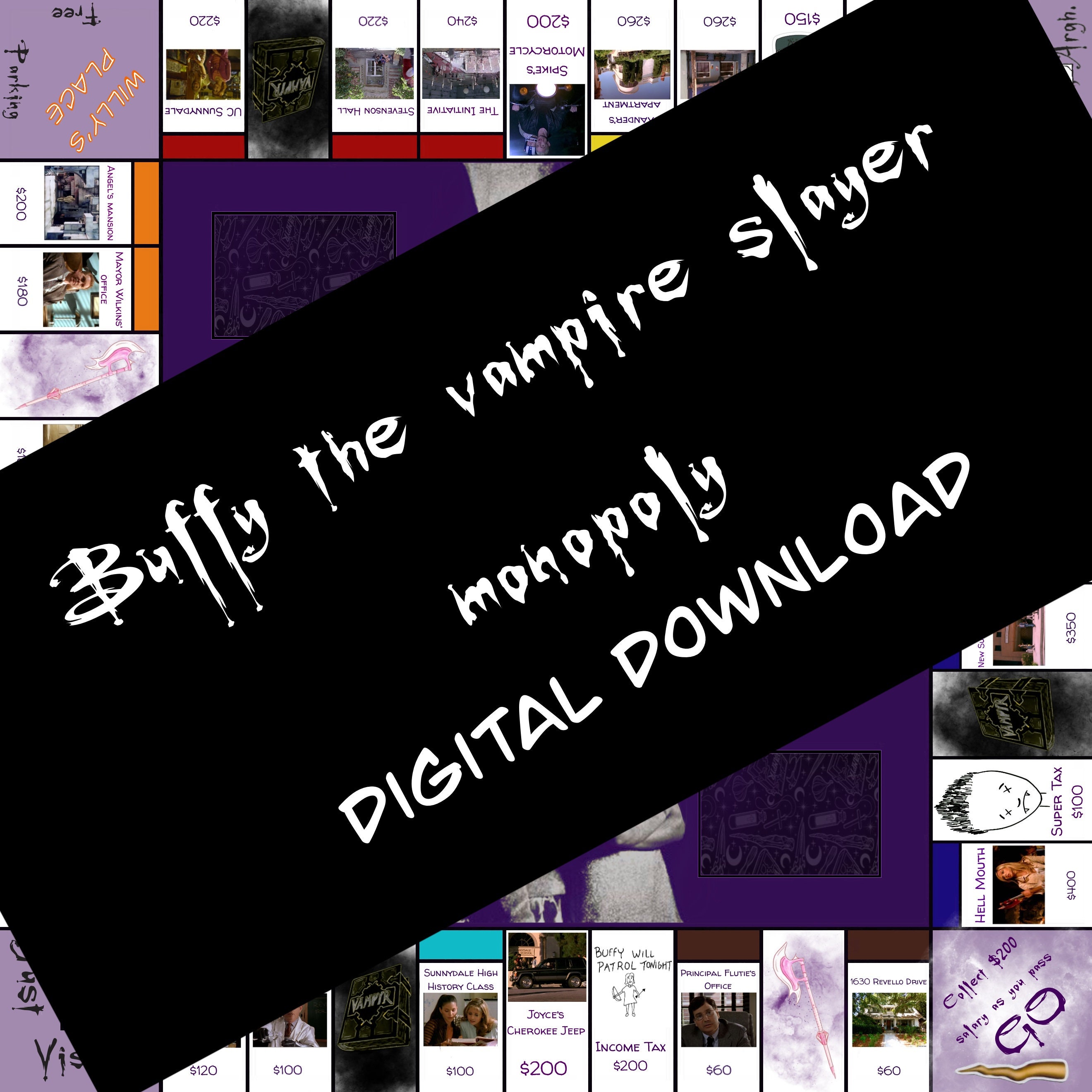 Buffy the Vampire Slayer Monopoly - Etsy