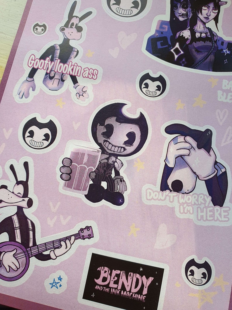 Bendy and the Ink Machine Stickers Sheet Planner Bullet Journal ...