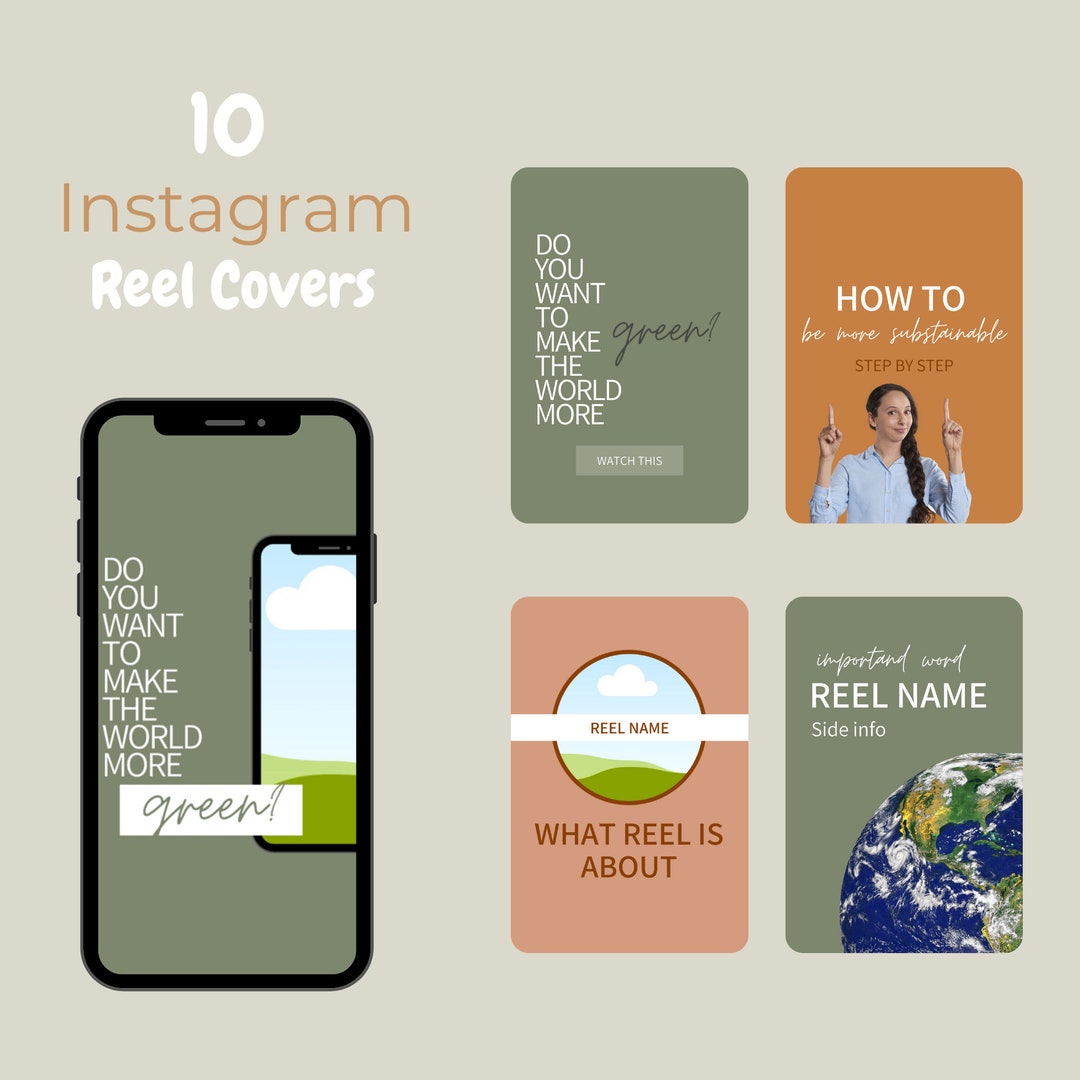 10 GREEN Editable Instagram Bundle for Sustainable Businesses L Nature ...