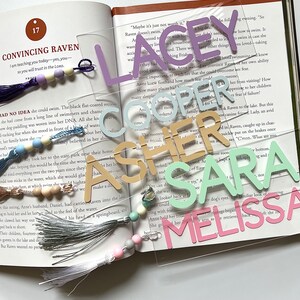 Handmade Bookmark, Personalized Name Acrylic Bookmark, Bookmark With ...