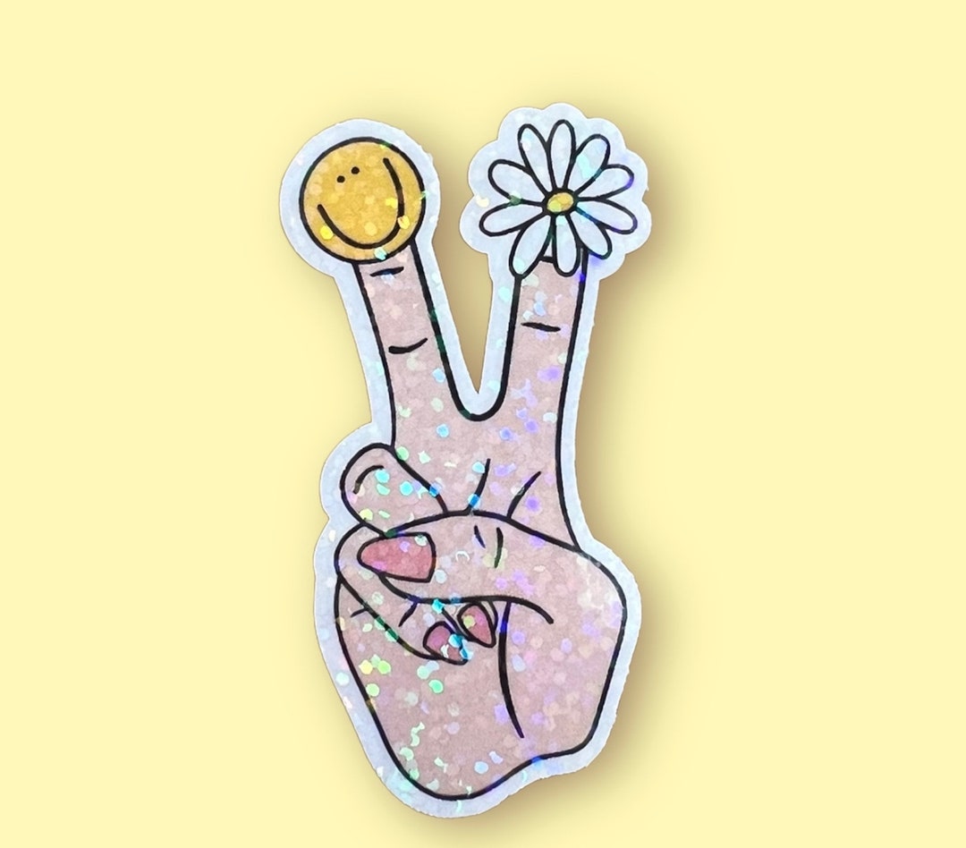 Peace Sign Sticker, Waterproof Sticker and Decal, Laptop Sticker, Water ...