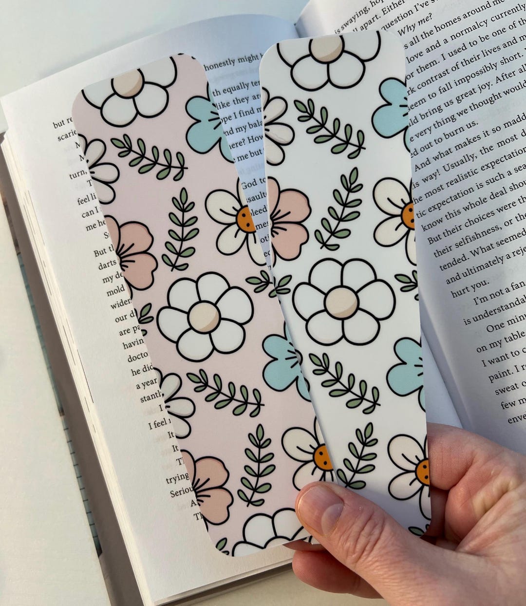 Spring Flower Bookmark, Paper Laminated Bookmark, Trendy Bookmarks ...