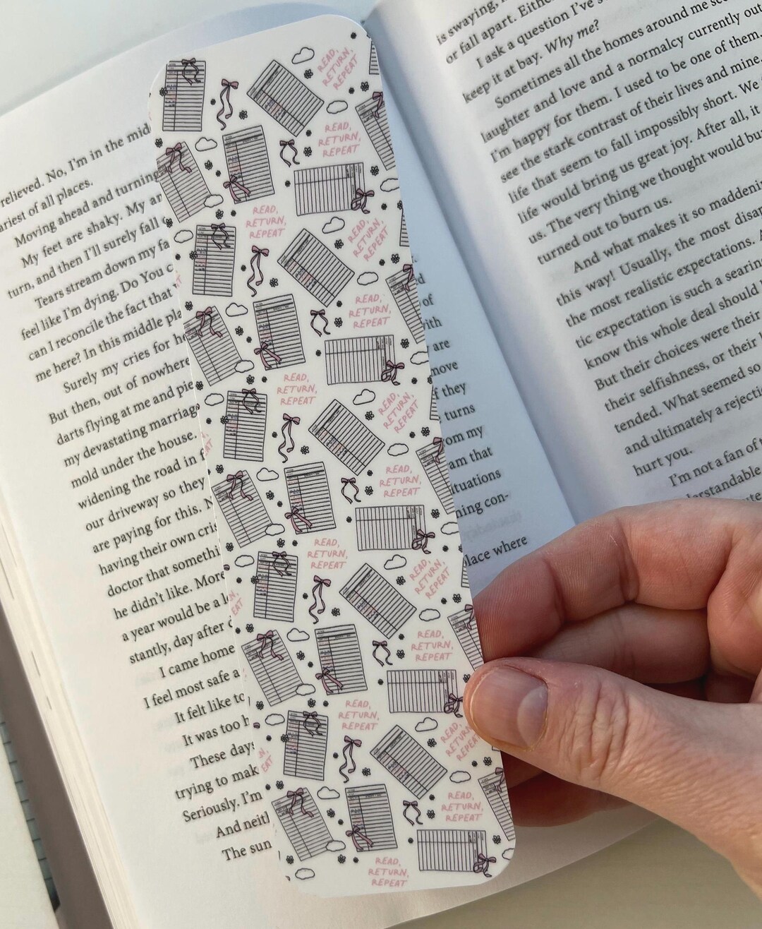 Library Card Bookmark, Paper Laminated Bookmark, Trendy Bookmarks ...