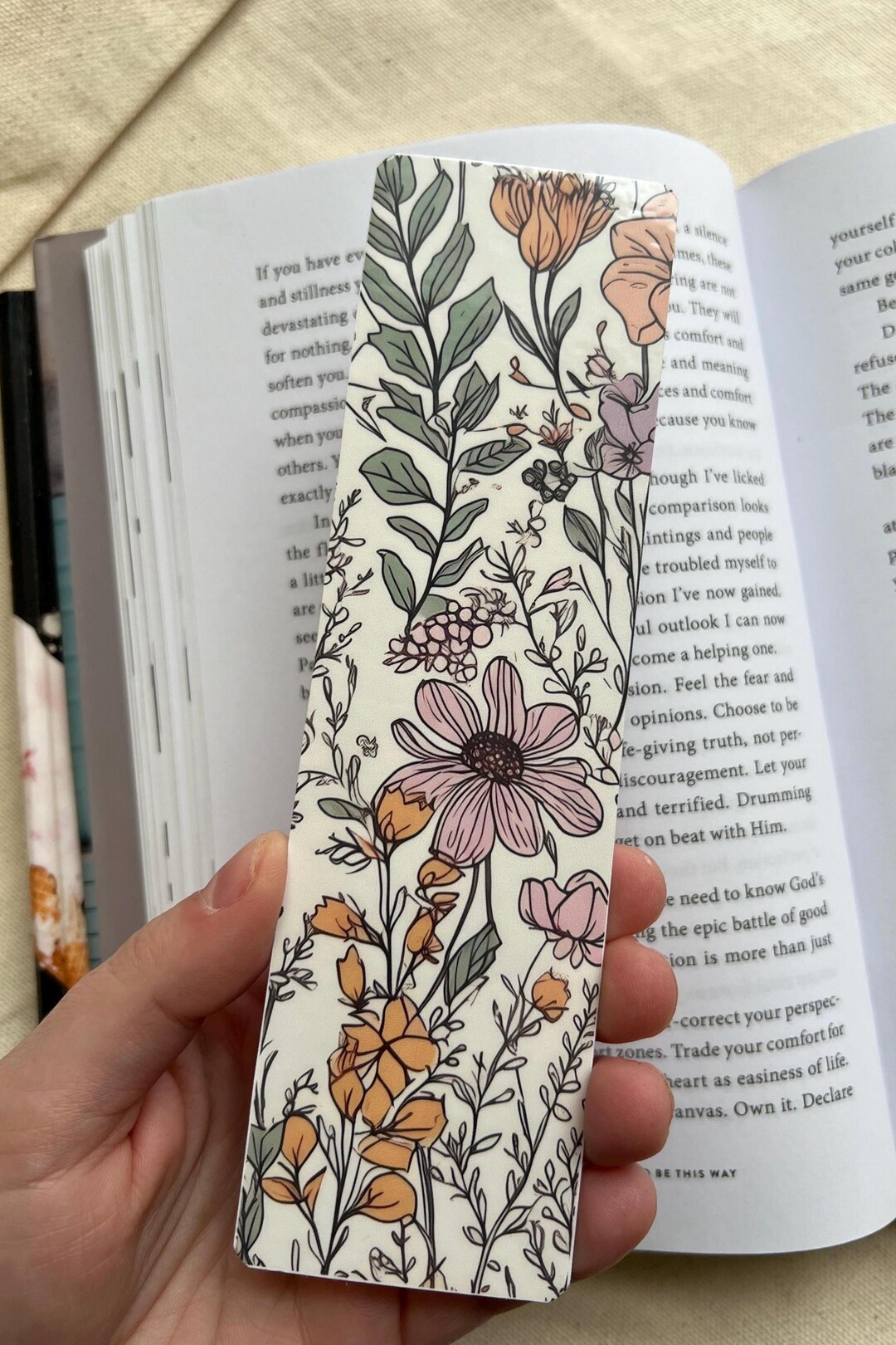 Wildflowers Bookmark, Paper Laminated Bookmark, Floral Bookmarks, Gifts ...