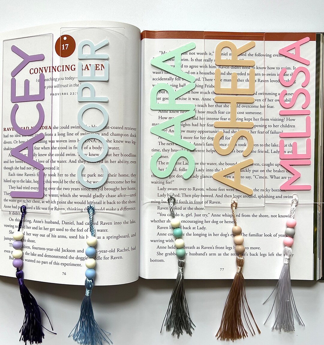 Handmade Bookmark, Personalized Name Acrylic Bookmark, Bookmark With ...