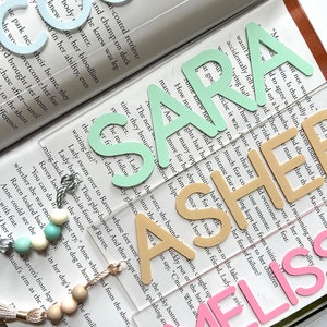 Handmade Bookmark, Personalized Name Acrylic Bookmark, Bookmark With ...