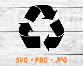 Recycling Symbol SVG, Recycling Cans Signs, Trash Can Decals Svg ...