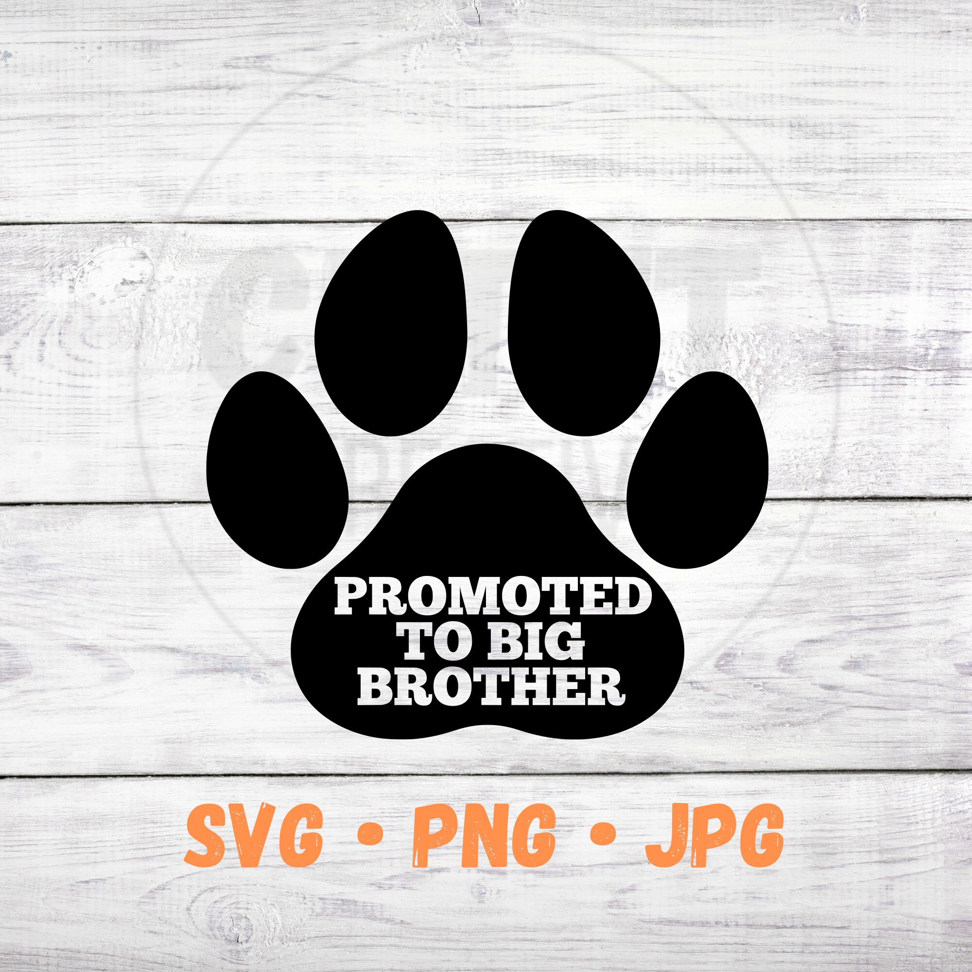 Dog Big Brother SVG Instant Download File, Paw Print Love SVG - Etsy Canada