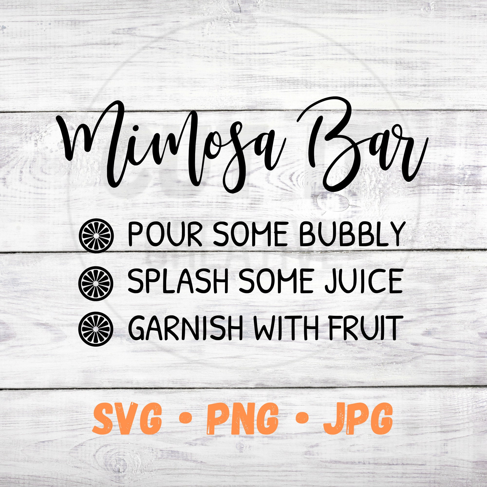 Mimosa Bar SVG Instant Download File - Etsy
