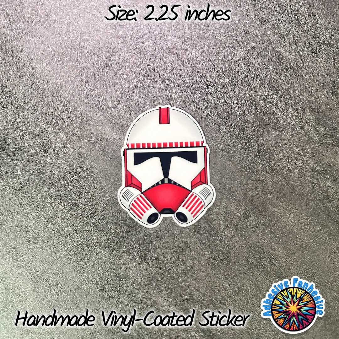 Shock Trooper Clone Helmet Sticker Star Wars Vinyl Coated Sticker - Etsy