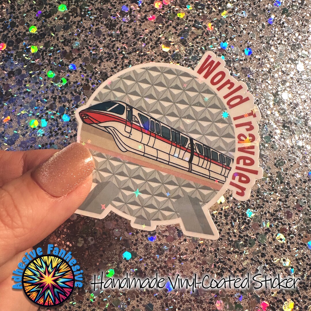 EPCOT Spaceship Earth Monorail Sticker, Holographic Disney Sticker for ...
