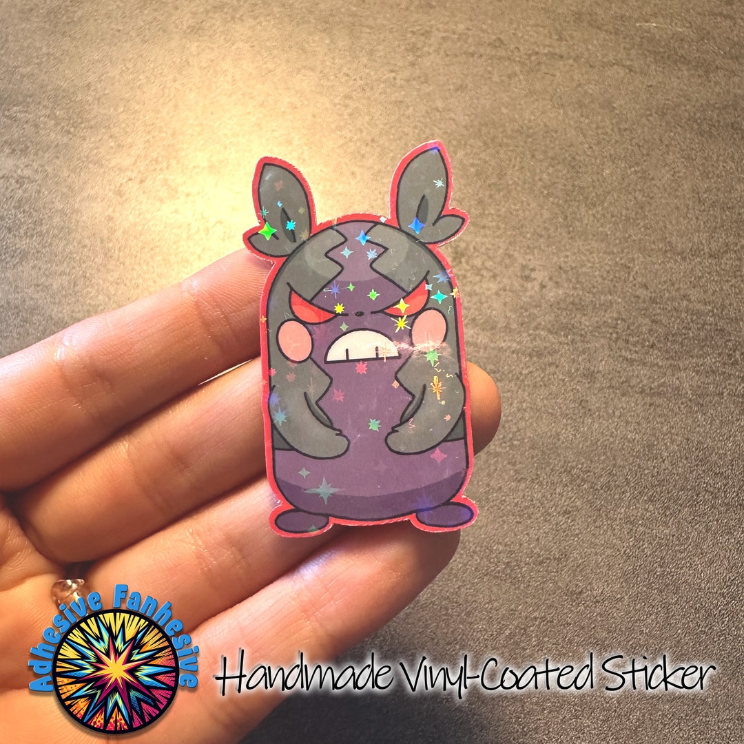 Hangry Morpeko Sticker, Holographic Anime Vinyl Coated Sticker for ...