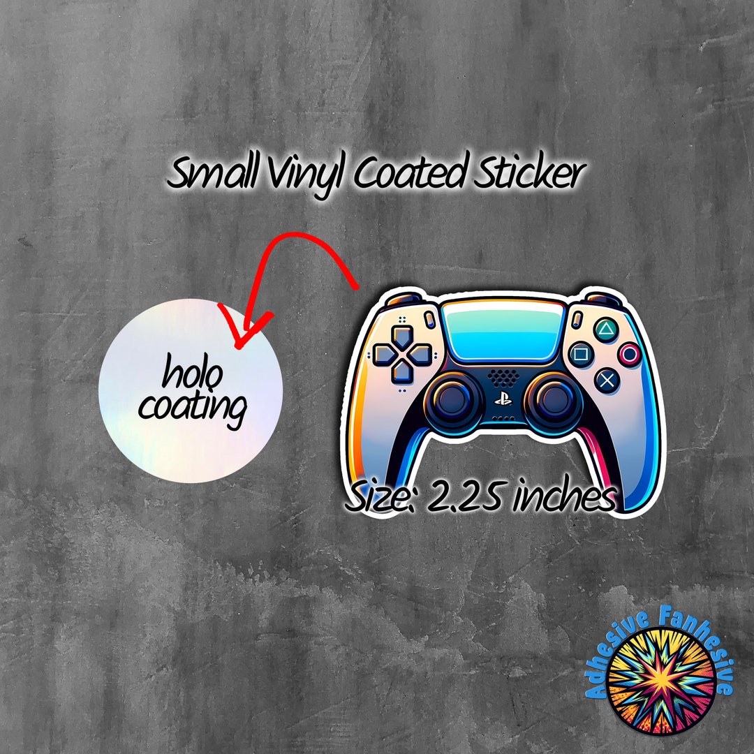 White Rainbow PS5 Game Controller Holographic Sticker for Phones ...