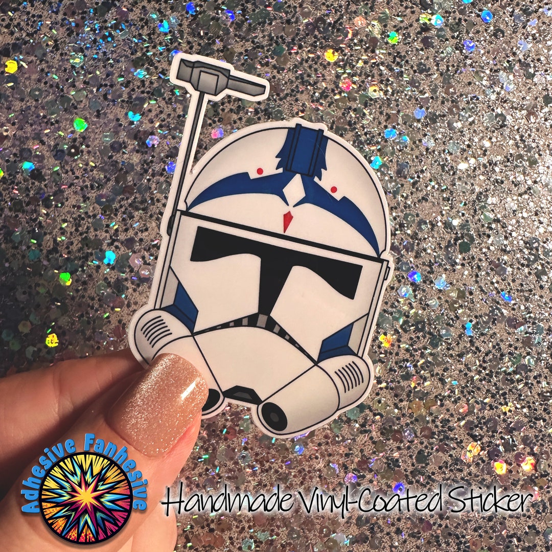 Fives 501st Clone Trooper Helmet Sticker, Star Wars Sticker for Laptops ...