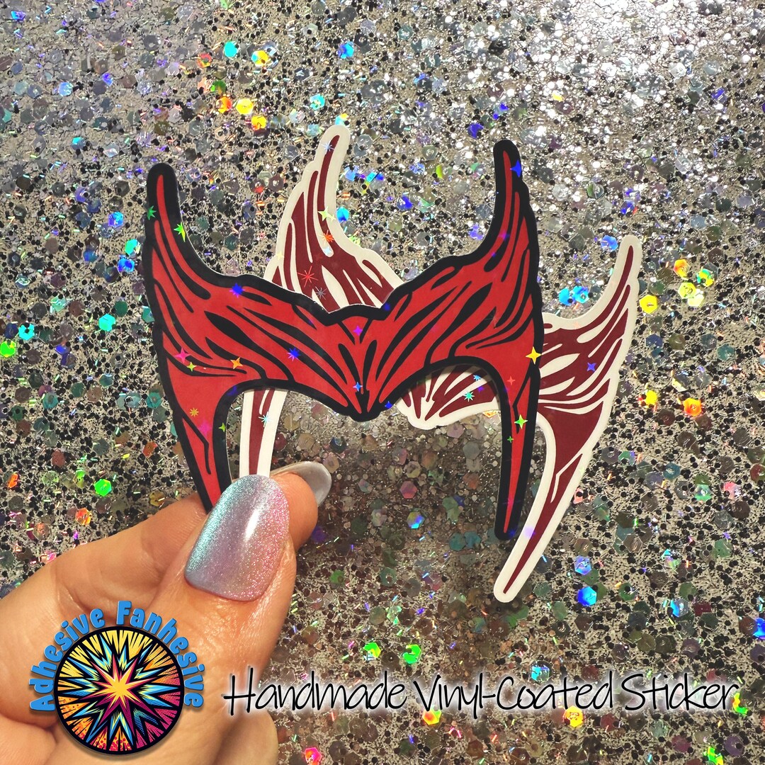 Scarlet Witch MCU Sticker, Wanda Maximoff, Holographic Marvel Sticker ...
