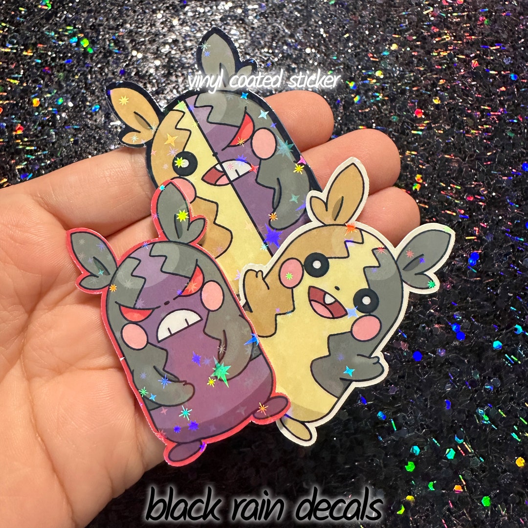 Morpeko Cute Holographic Pokémon Vinyl Coated Sticker - Etsy