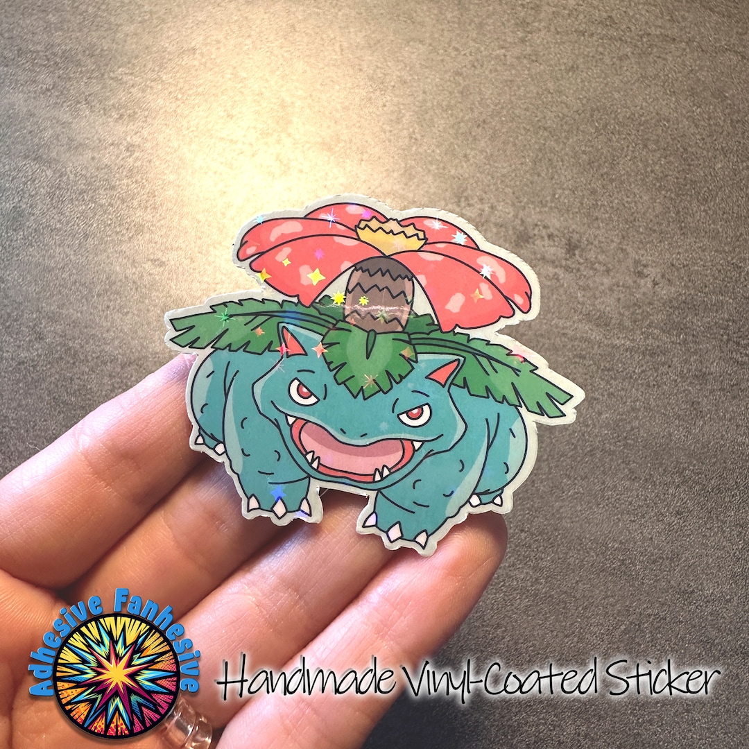Venusaur Sticker, Holographic Pokémon Sticker for Water Bottles ...