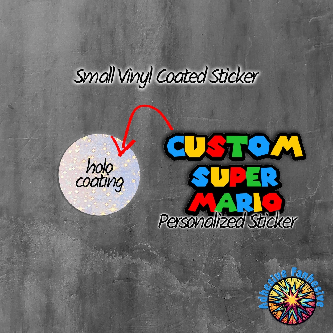 Custom Mario Name Sticker Mario Kart Decal Personalized Name Mario ...