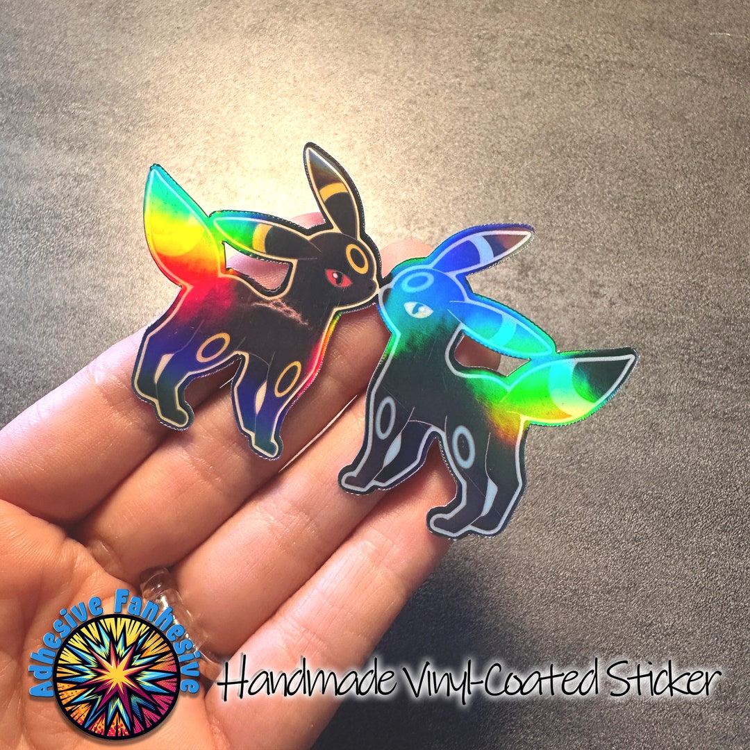 Umbreon Reflection Sticker, Holographic Pokémon Sticker for Water ...