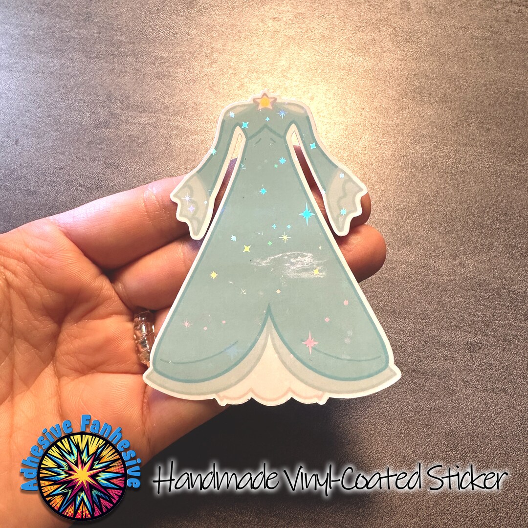 Princess Rosalina Dress Sticker, Holographic Super Mario Galaxy Mario ...